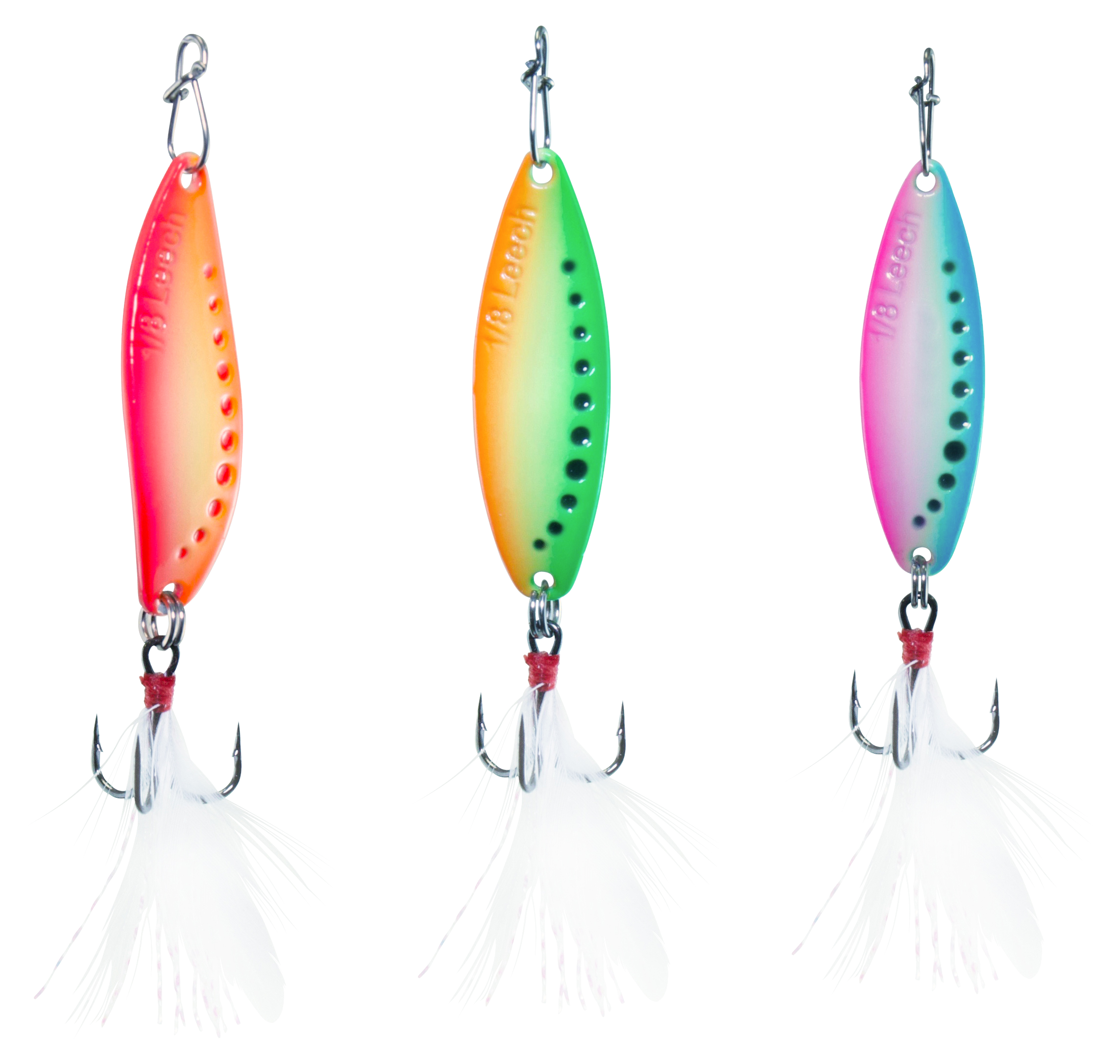 Clam Leech Flutter Spoon Kit - #12- Glow Colors | BoondockGear.com